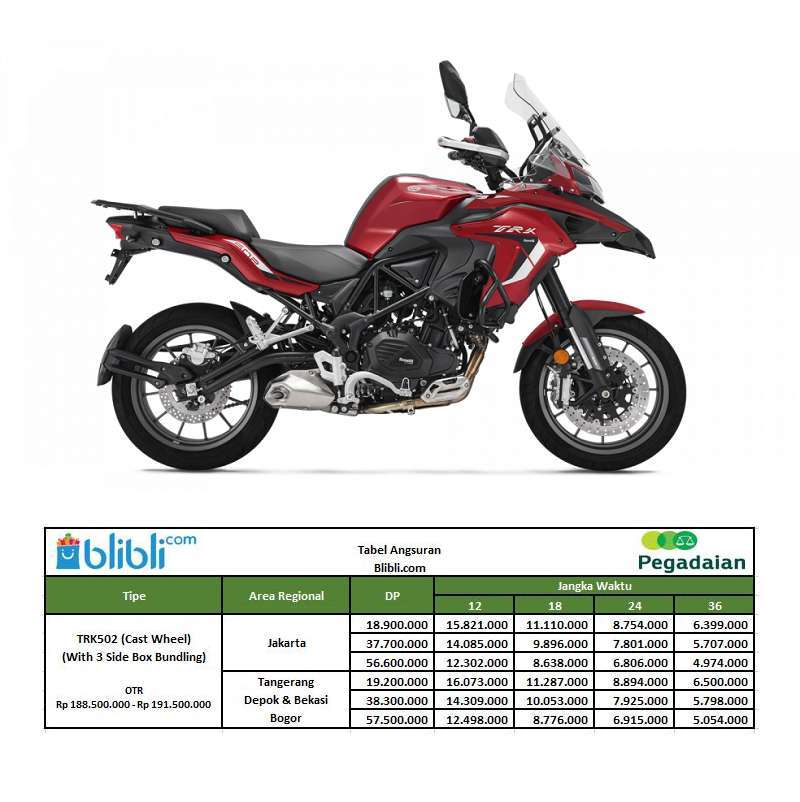 Jual Pegadaian - [DP] Benelli TRK 502 Cast Wheel Sepeda Motor [With 3 ...