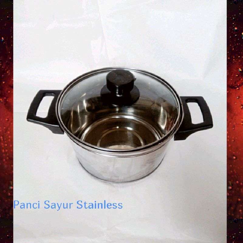 Promo Panci Sayur Tutup Kaca Bahan Stainless Ukuran 16-18cm - Ukuran ...