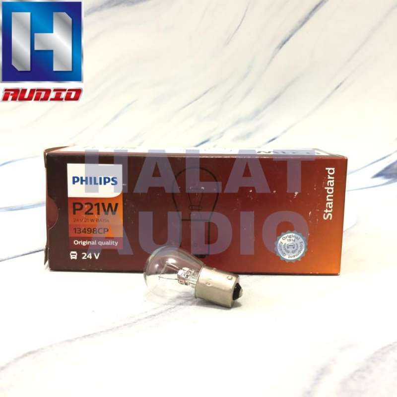Jual Bola Lampu Halogen Standard Philips P21W 24V 24 Volt Truck (Putar ...