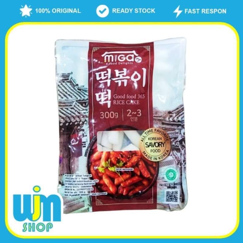Jual Miga Topokki 300gr Stick Shape Korean Rice Cake HALAL di Seller ...