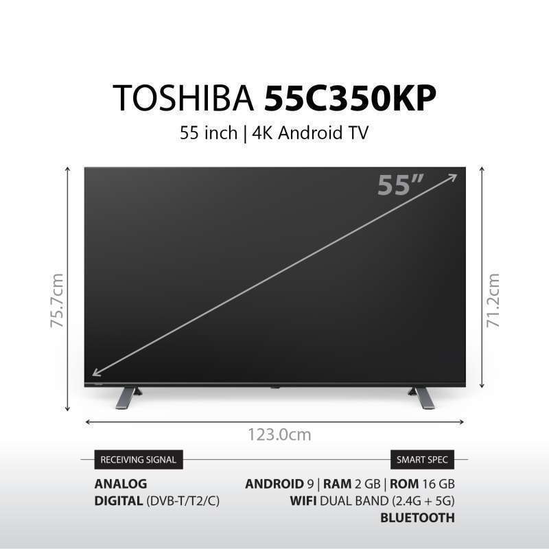 Jual Toshiba Tvmi - Tv Led 55 Inch 4k Android Smart Tv 55c350kp {semarang] Di Seller Alaska ...