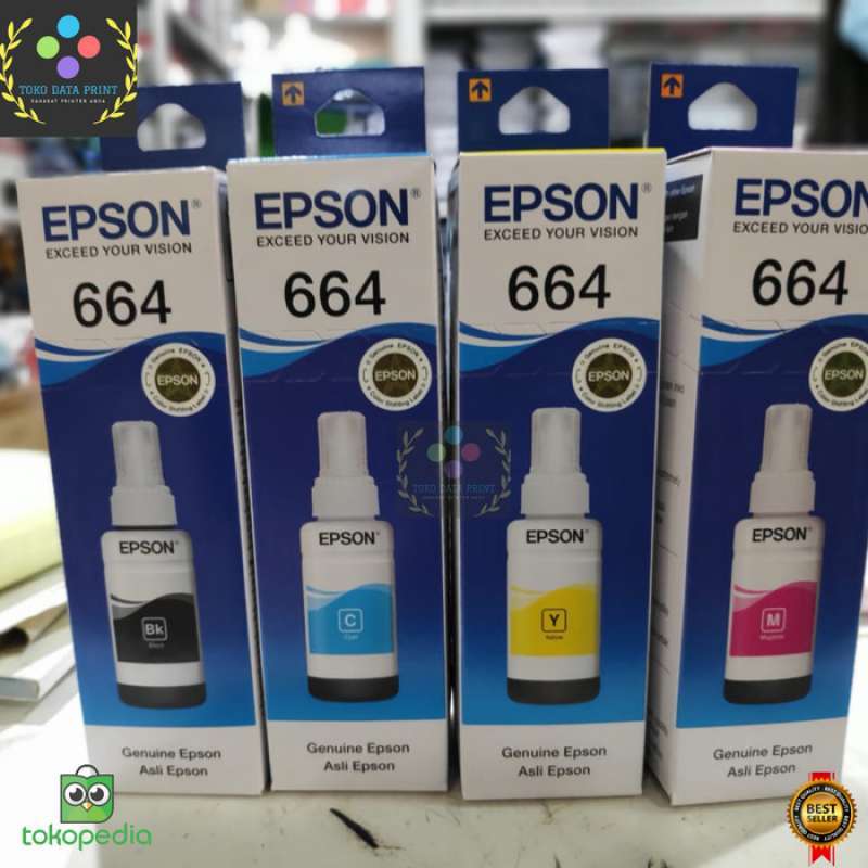 Promo Tinta Epson L100 L200 L210 L300 L355 L656 L1300 L655 1Set 4 W ...