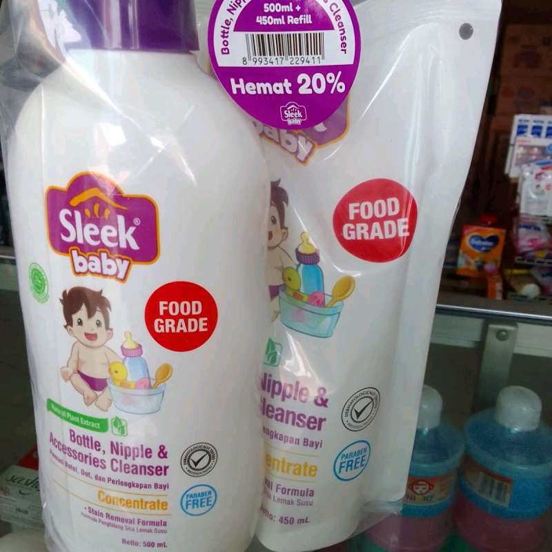 Jual SLEEK NIPPLE CLEANSER 450+500ml VALUE PACK di Seller Toko Susu Hepi Kids - Gandul, Kota ...