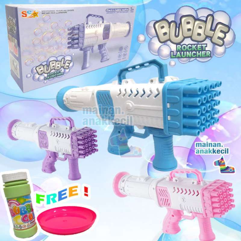Jual MAINAN ANAK TEMBAKAN GELEMBUNG ELEKTRIK BUBBLE GUN ROCKET LAUNCHER ...