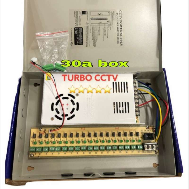 Promo Power Supply Cctv Central Box 30A 12V / Panel Box 12V/30A Ac To ...