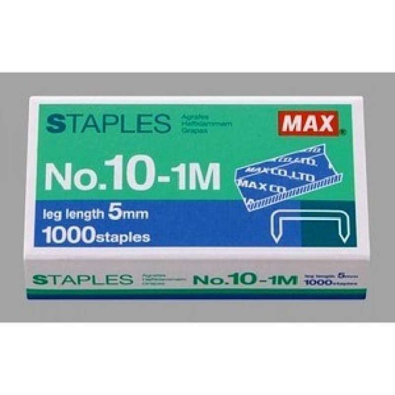 Jual Staples No 10-1M Refill Isi Stapler MAX Kecil HD-10 100% ORIGINAL ...