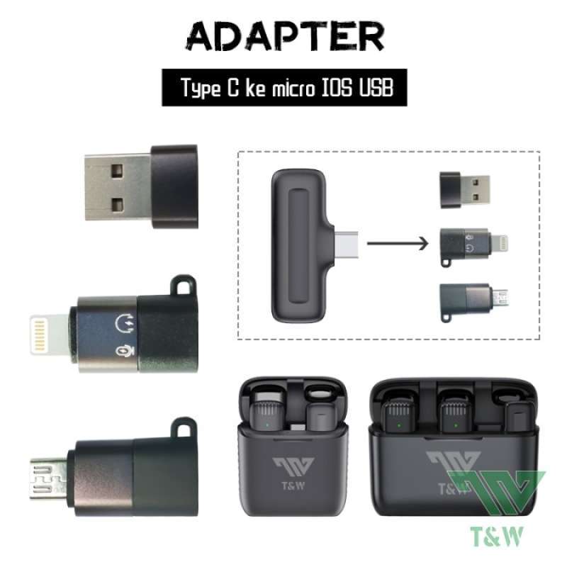 Jual ADAPTOR TYPE C KE MICRO IOS USB MICROPHONE ADAPTER di Seller Toko ...
