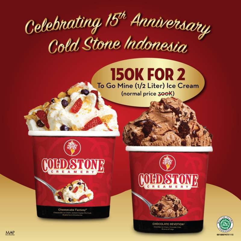 Jual 2 To Go Mine (1/2 Liter) Ice Cream di Seller Cold Stone Ice Cream ...