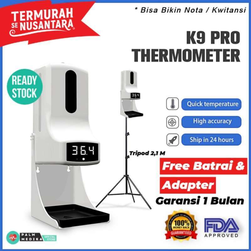 Promo Thermometer k9 pro Alat Ukur Suhu Tubuh Otomatis PLus Tripod ...