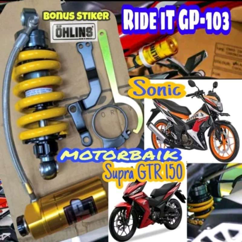 Promo monoshock tabung pisah Sonic 150 Supra GTR 150 Klik Fungsi RIDE IT Diskon 15% di Seller ...