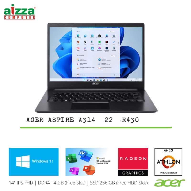 Jual Laptop ACER Asp3 A314 22 R430 AMD Ath Silver 3050U 4GB SSD 256GB ...
