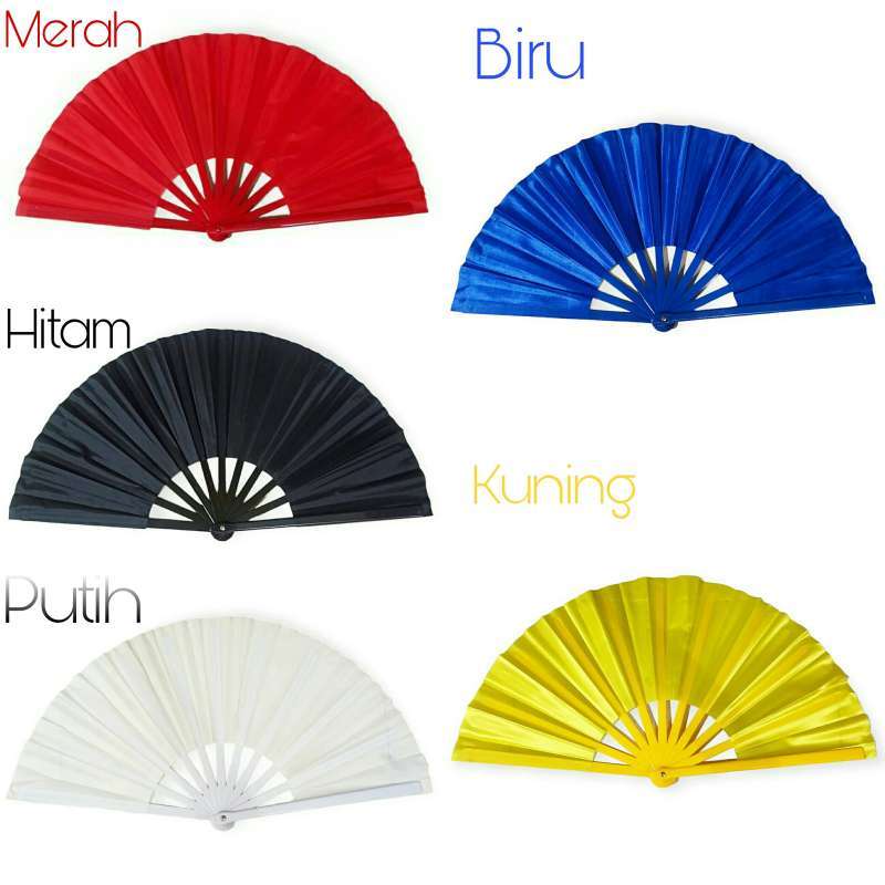 Jual Kipas Tari Polos / Kipas Tari Besar / Kipas Tari Merah Hitam putih ...
