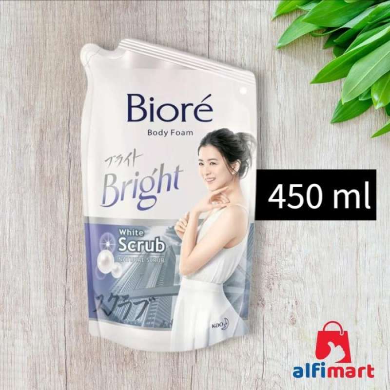 Promo Biore Bright Body Foam Refill White Scrub 450ml 450 ml / Sabun ...