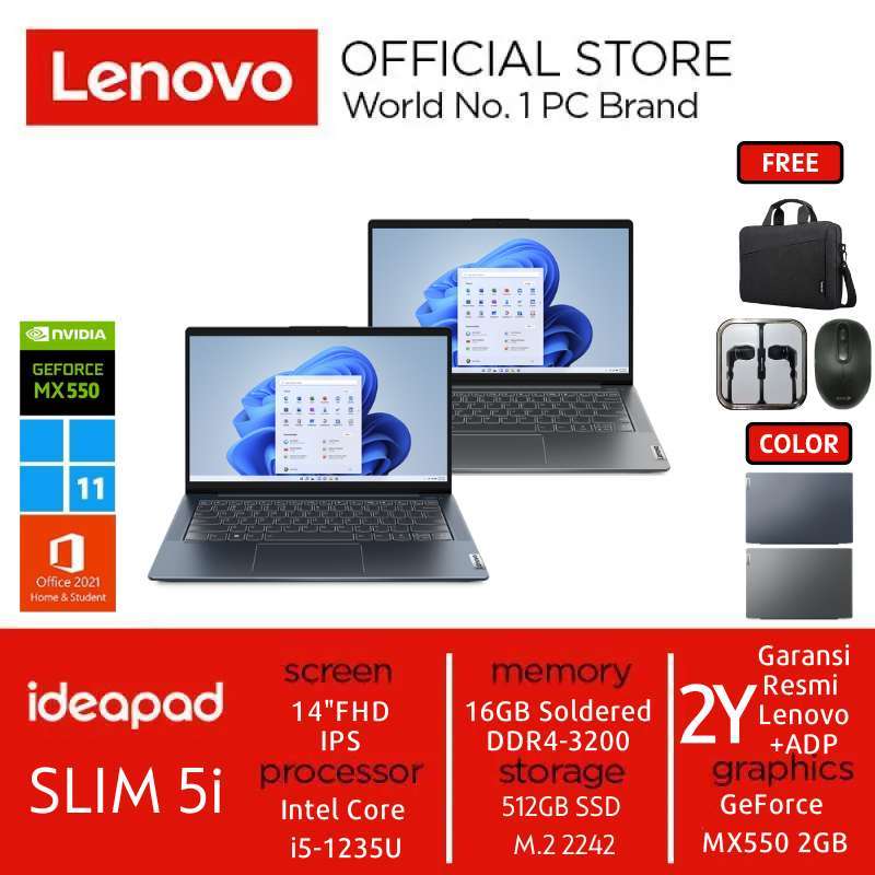 Promo Lenovo Ideapad Slim I Ial Rid Tid Notebook Core I U Gb Gb Ssd Mx Gb