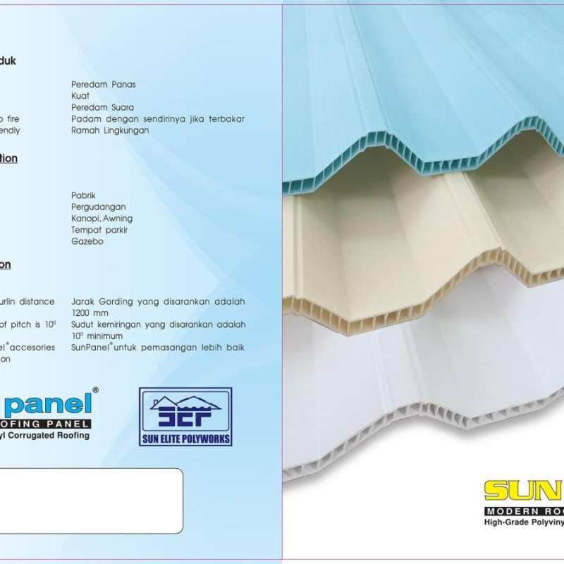 Jual Atap uPVC SUN PANEL 0.5m (setengah meter) - Putih di Seller Sumber ...