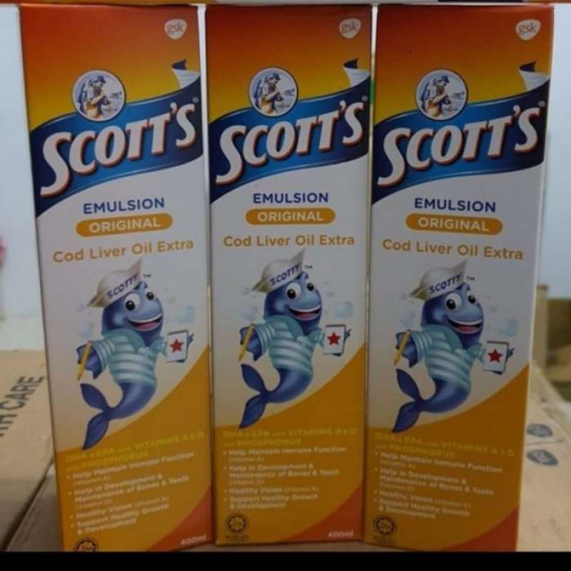 Jual Scotts Emulsion Original Cod liver oil Extra Malaysia 400ml di ...