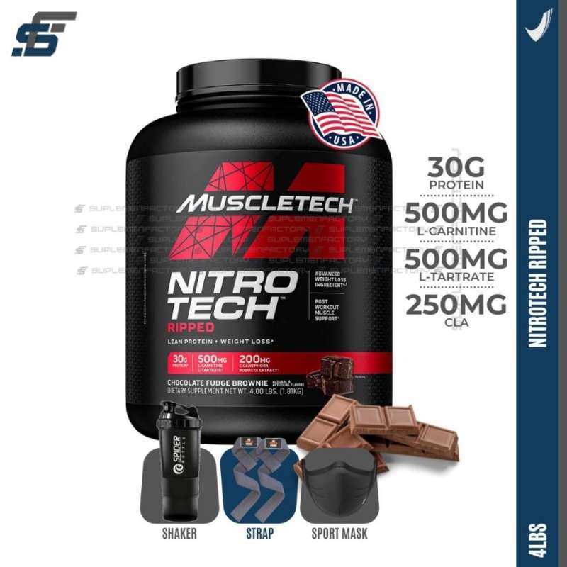 Jual Muscletech Nitrotech Ripped 4lbs 4 Lbs Nitro Tech Muscle Tech Di ...