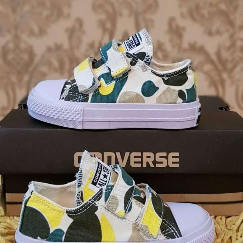 Jual Sepatu All Star Converse Velcro/Perekat Motif Army For Kids/Anak ...
