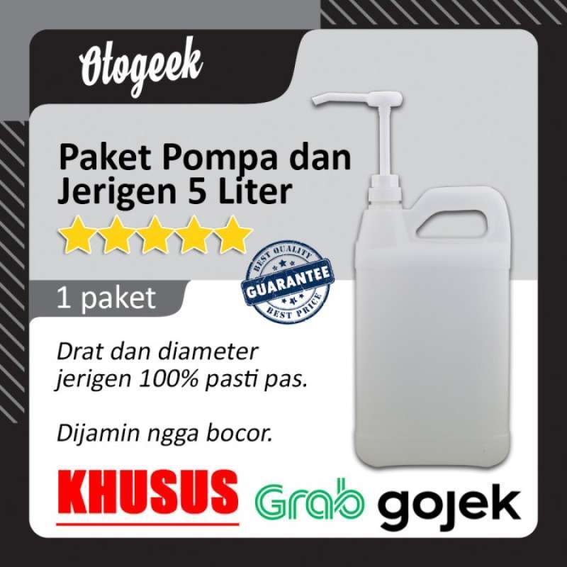 Jual Paket Jerigen 5 Liter Jerrycan dan Pompa Jerigen TERJAMIN di ...