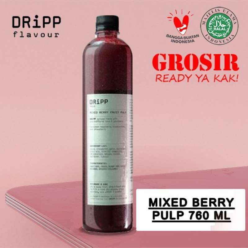 Jual Sirup Mixed Berry Pulp Halal Produk Indonesia, DRiPP Fruit Pulp ...
