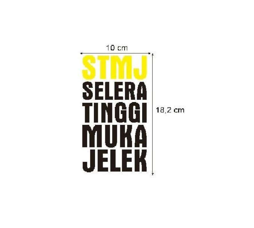 Jual Stiker Laptop Motor Mobil Stmj Singkatan Humor Kata Lucu Plesetan ...