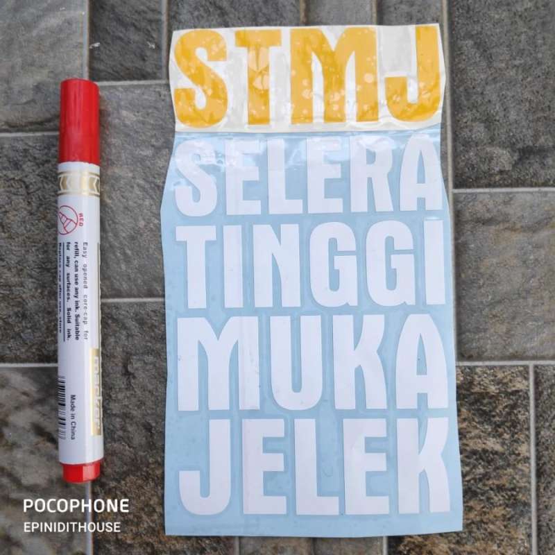 Jual Stiker Laptop Motor Mobil Stmj Singkatan Humor Kata Lucu Plesetan ...