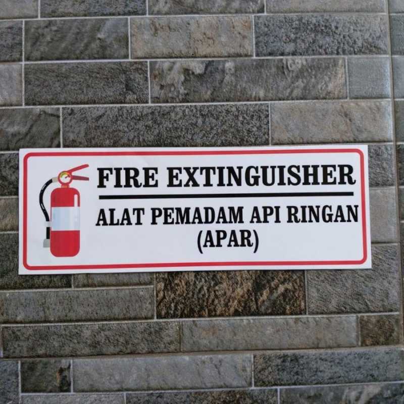 Jual Stiker Vinyl Lokasi Tempat Fire Extinguisher Apar Safety Sign ...
