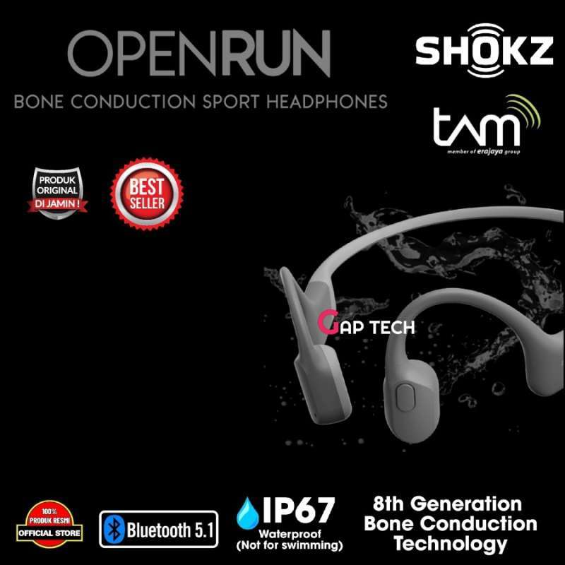 Jual Shokz Openrun / Open Run Bone Conduction Open-ear Endurance ...
