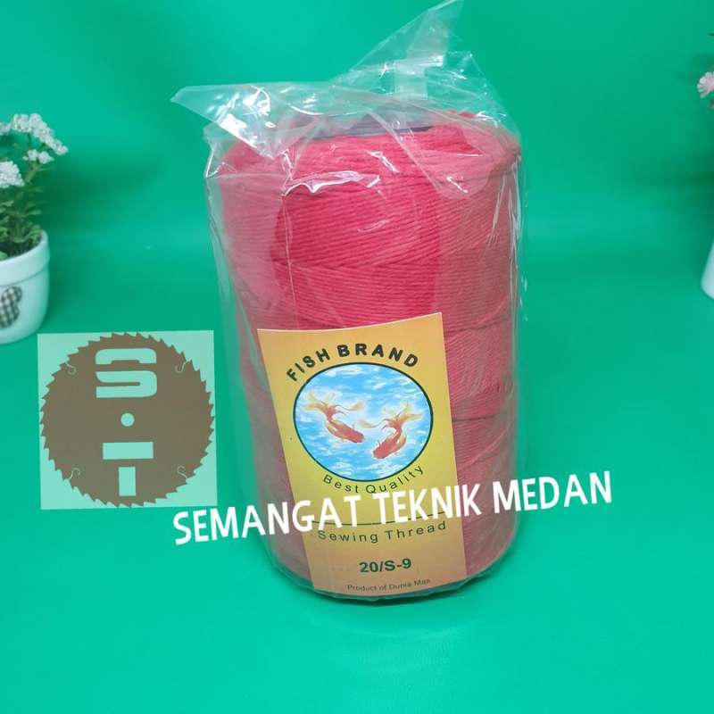 Jual Benang Jahit Goni Karung Merah Cap Merk Ikan Fish Brand Ecer ...