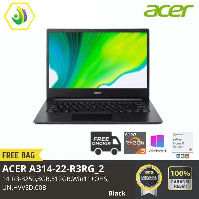 Jual ACER A314-22-R3RG_2 14inc R3-3250,8GB,512GB,Win11+OHS,UN.HVVSD.00B ...