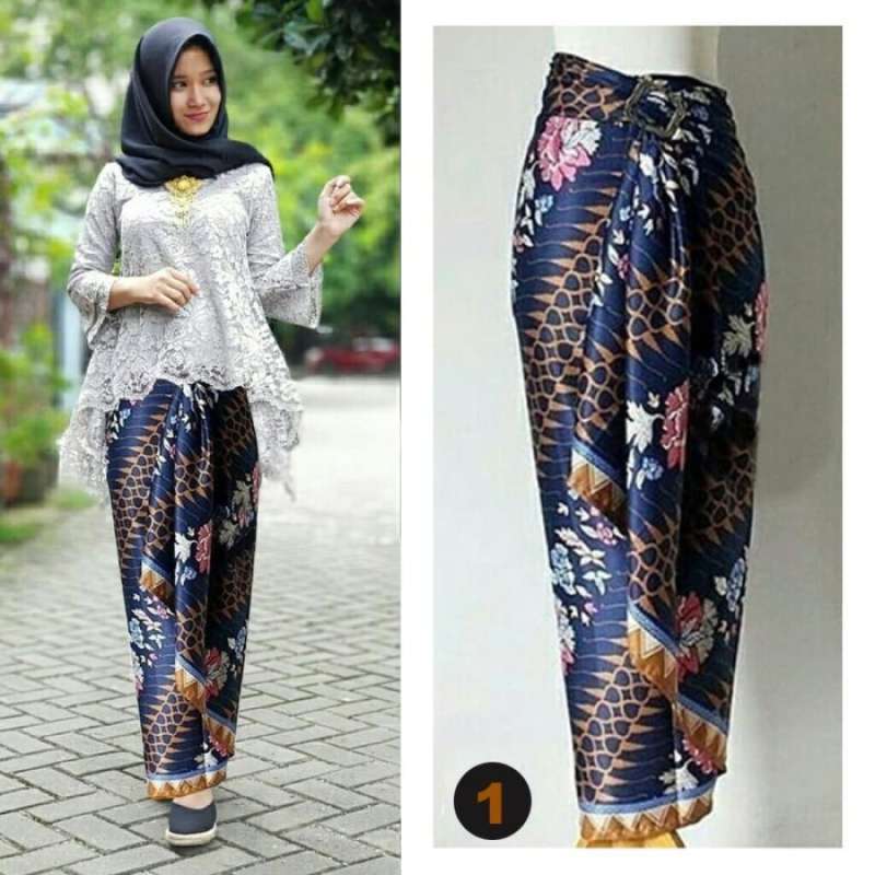 Promo [ROK LILIT LERENG NAVY SL] Rok batik wanita prada navy Diskon 13% ...