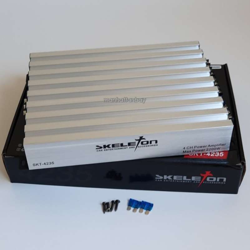 Promo Power Amplifier Mobil Skeleton 4 Channel Warna Silver Diskon 28% ...