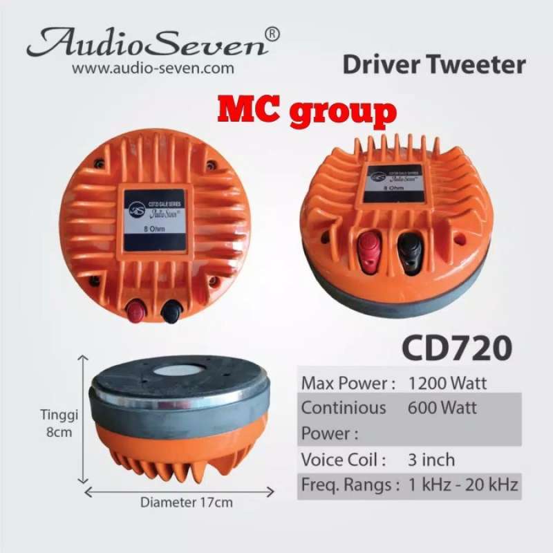 Jual DRIVER TWEETER AUDIO SEVEN CD 720 CD720 ORIGINAL GALE SERIES di ...