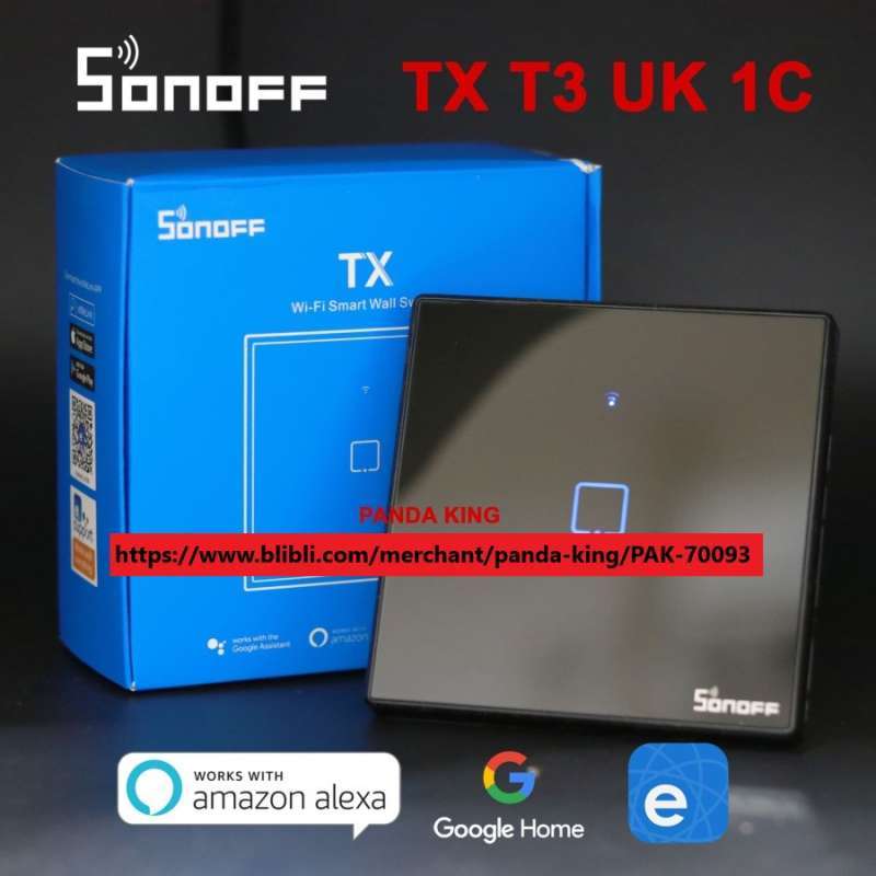 Promo SONOFF Touch 1 - T1 UK 1 Gang Wi-Fi Wall Touch Switch Smart Home ...