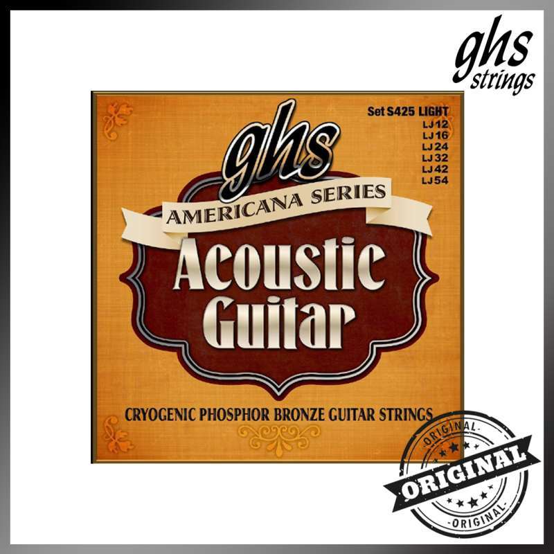 Jual Senar Gitar Guitar Acoustic GHS Americana Series Light S425 6 ...