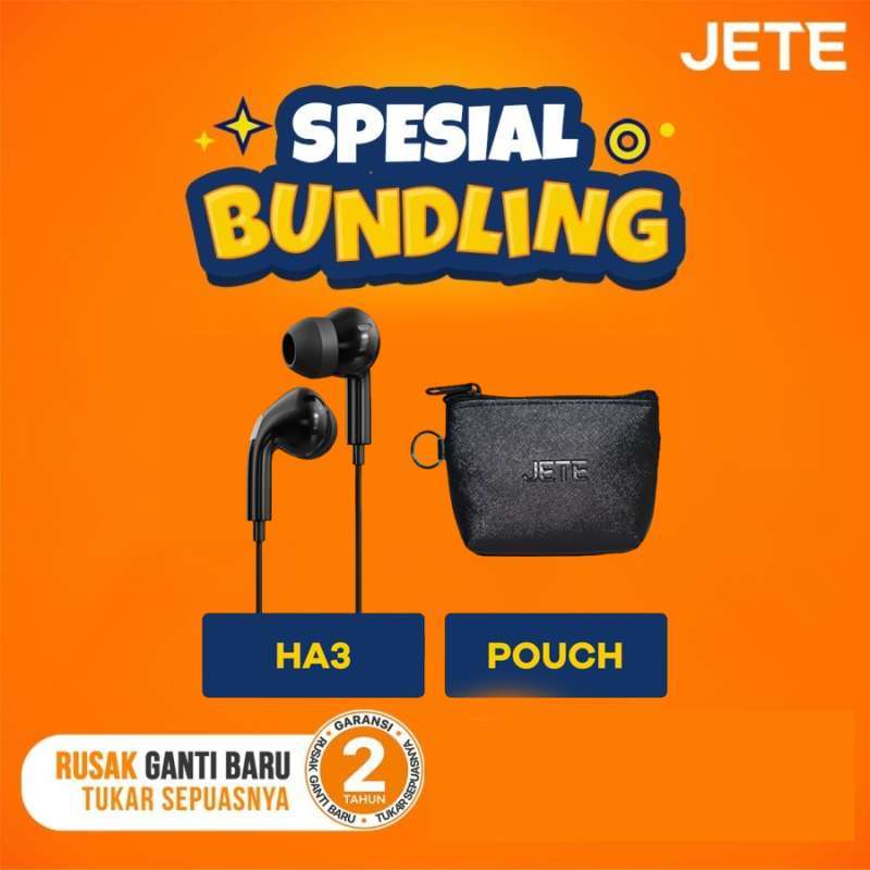 Jual JETE Bundling Headset HA3 + Pouch di Seller Gadget Point - Tambaksari, Kota Surabaya | Blibli