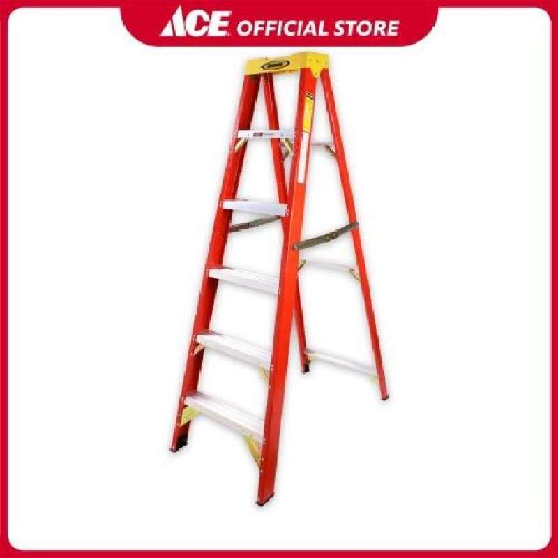 Jual Ace - Krisbow Tangga Fiber Glass 6 Step - Merah di Seller ...