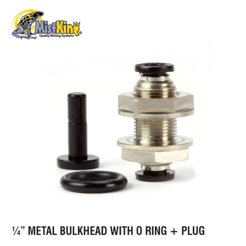 Promo Mistking 1/4 Metal Bulkhead With O Ring + Plug Misting Ro ...