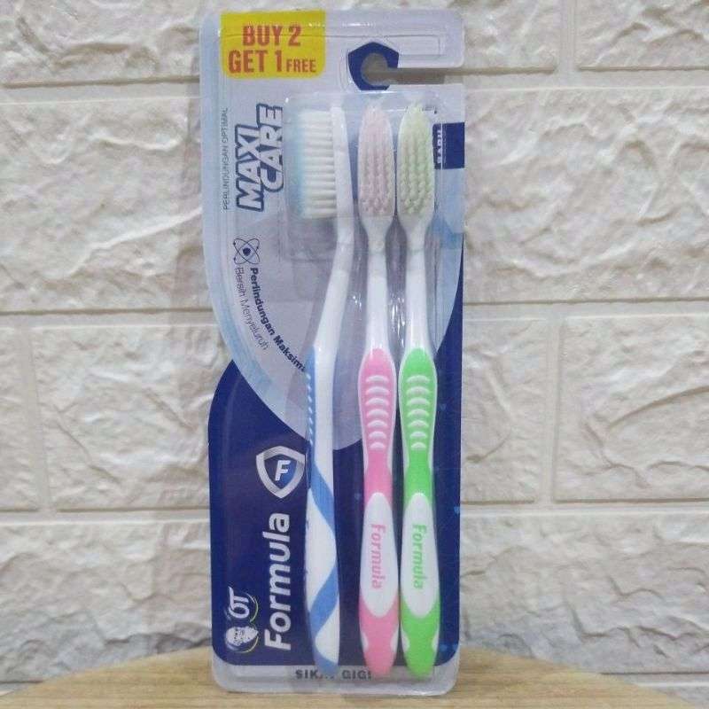 Jual NEW Sikat Gigi Formula MAXI CARE kemasan hemat isi 3 pcs di Seller ...
