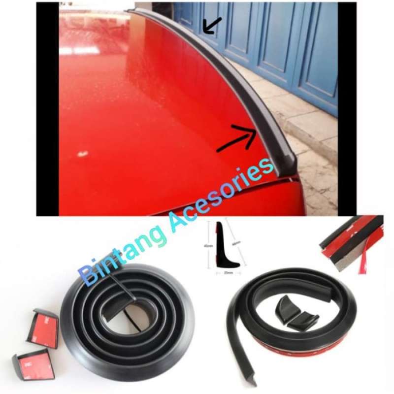 Promo Ducktail Spoiler Mobil All New VIOS Lis Bagasi Belakang Hitam ...