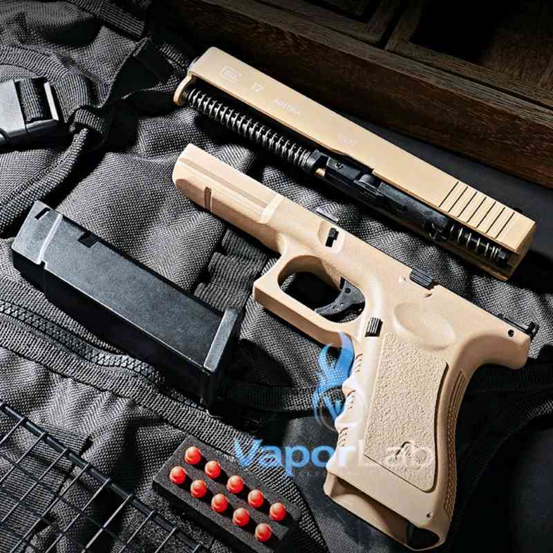 Jual Pistol Mainan Water Gel Toy Gun Glok Slide Besi Metal Magazine Diy ...