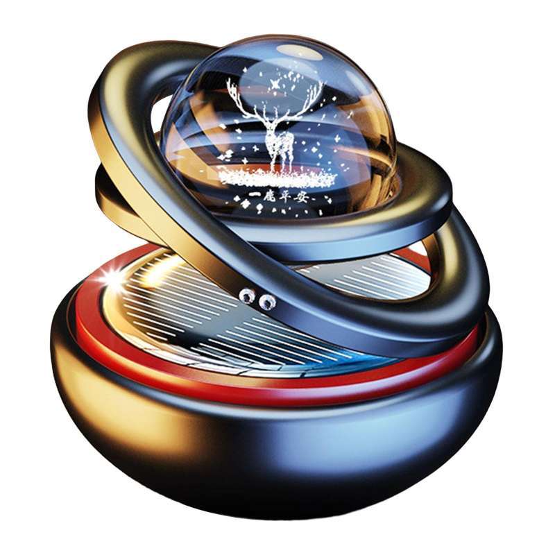 Promo Solar Powered Car Air Freshener Rotating Car Diffuser for Desktop ...