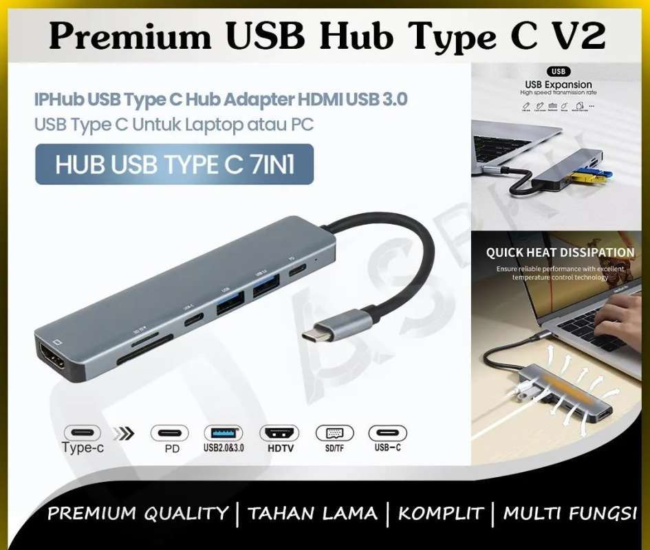 Promo Premium USB Hub Type Varian Adapter Adaptor Penghubung Konektor ...