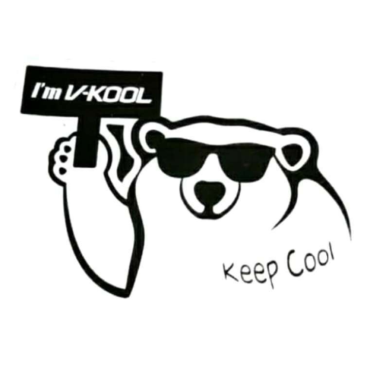 Jual Stiker Mobil Sticker Im V Kool Beruang VKool V-Kool Bear bkn ...