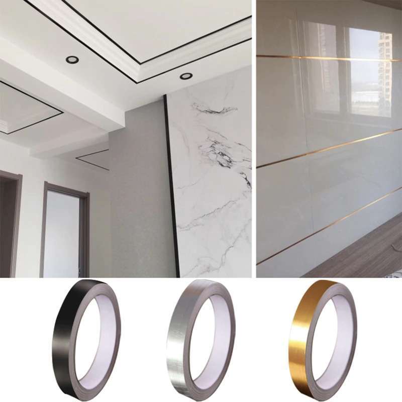 Promo Gulungan Sticker Pembatas Nat Keramik Floor Tile Strip Tape 50 ...
