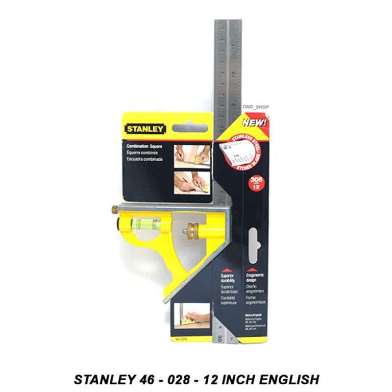 Promo Stanley 46-028 12-inch English/metric Combination Square Diskon ...