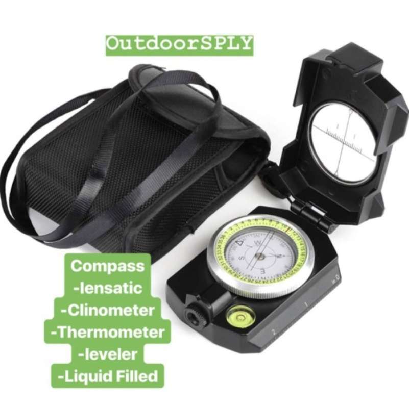 Promo KOMPAS CAMPING S-100 LENSATIC COMPASS FULL METAL BODY W ...