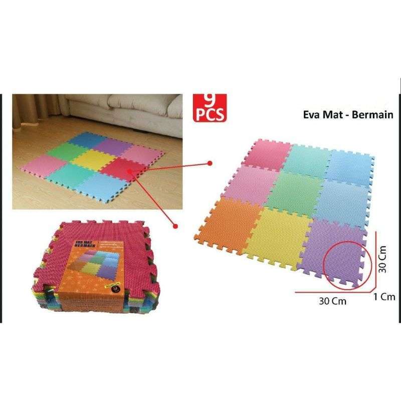 Jual Karpet Puzzle Polos - Mat - Puzzle Mat Isi 9 Pcs - Solid Matt Di ...