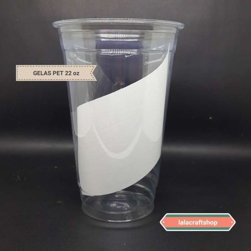Jual SABLON 1 WARNA GELAS PLASTIK PET 22 OZ/GELAS BUBBLE BOBA/2000 pcs ...