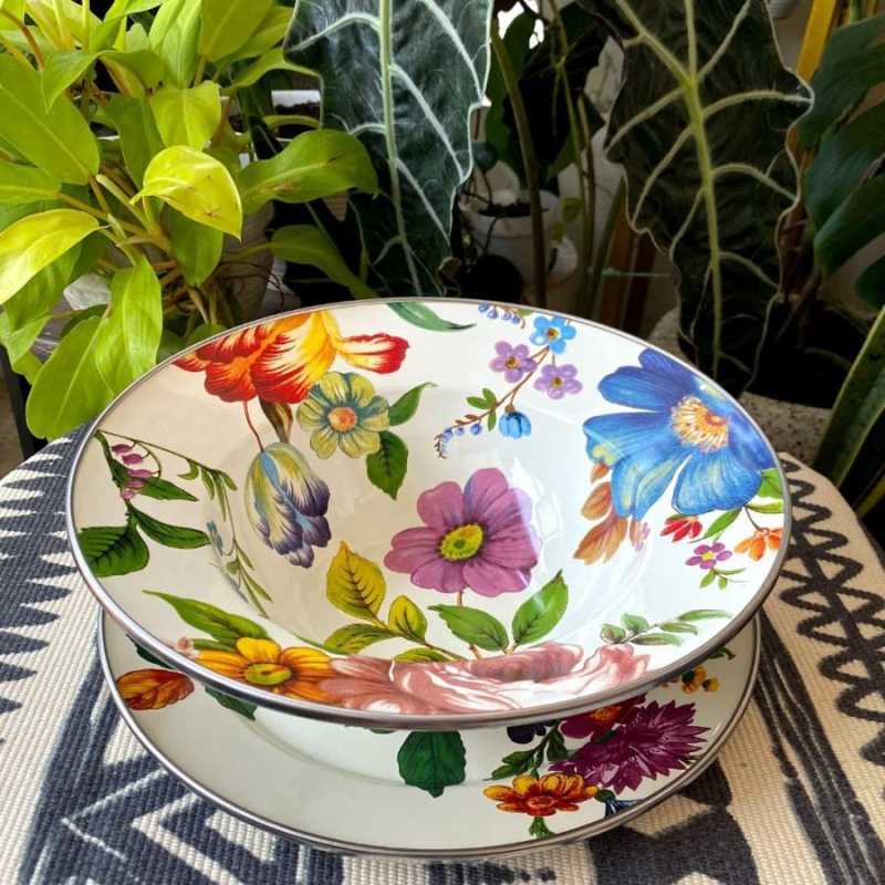 Jual Piring & Mangkok set Mac Kenzie Childs Diameter 20 cm & 30 cm ...